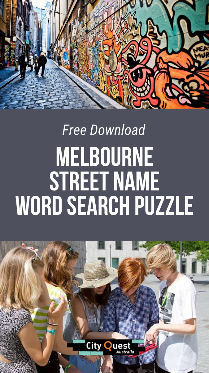 Free Street Name Word Search Puzzle – City Quest Australia